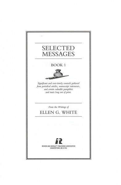 Selected Messages Book 1, CHL - Reformation Herald Bookstore